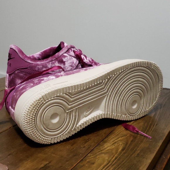 Nike | Shoes | Magenta Velvet Nike Air Force Ones | Poshmark